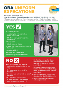 Ormiston Bolingbroke Academy - Uniform