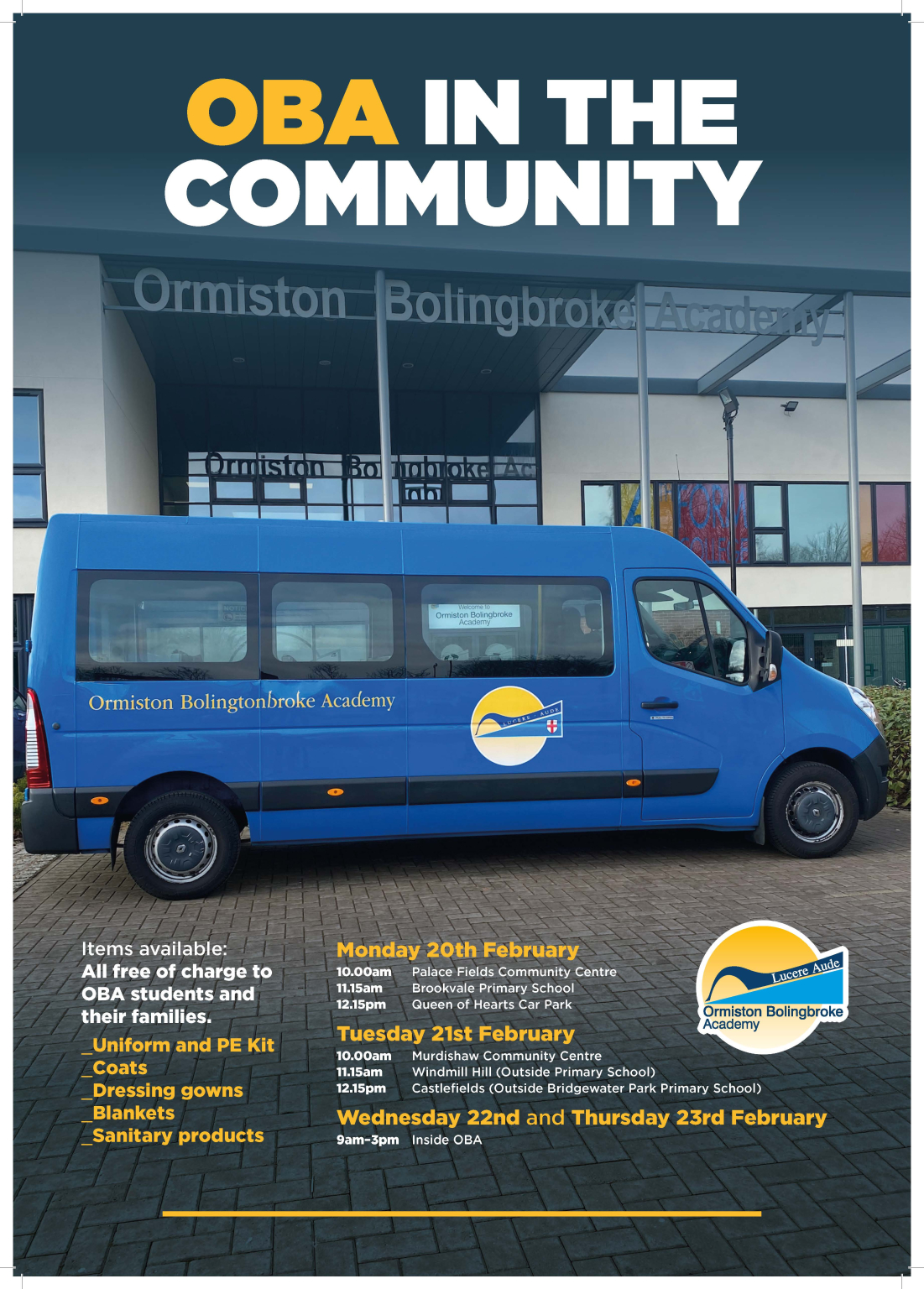 Ormiston Bolingbroke Academy - OBA in the Community