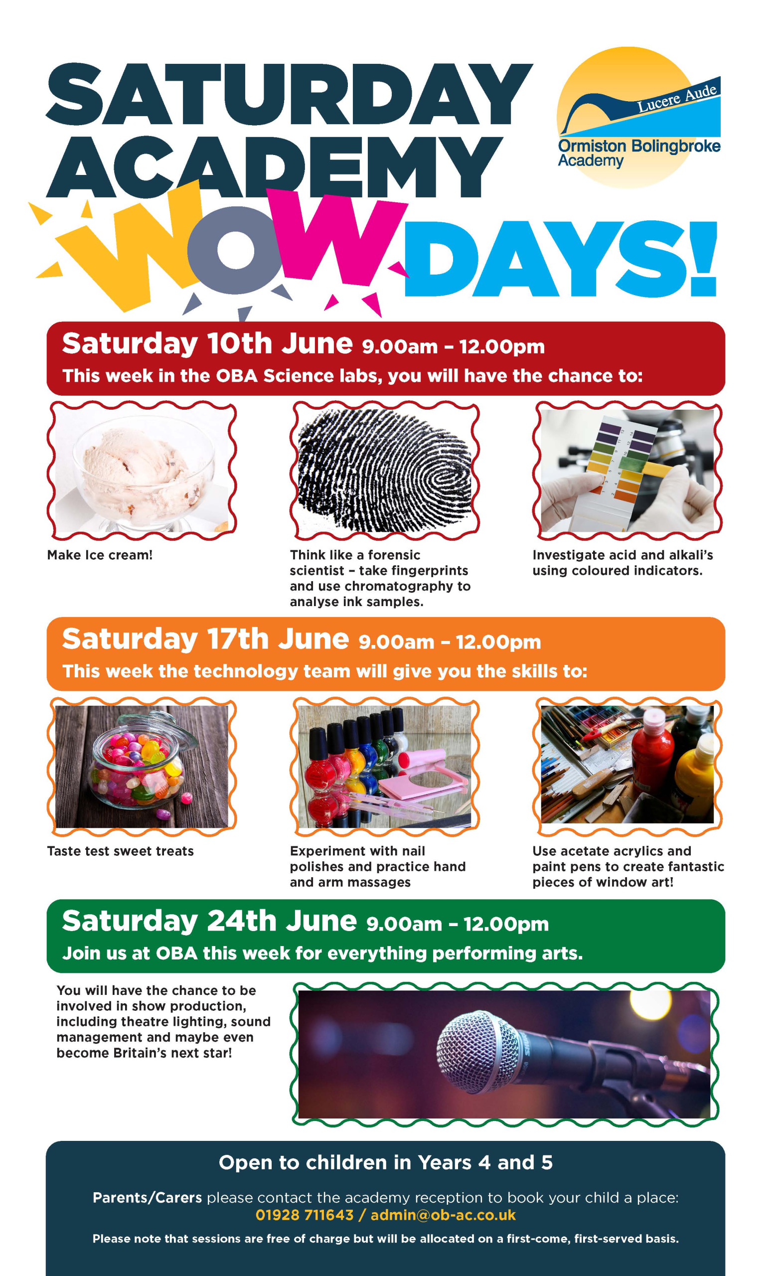 Ormiston Bolingbroke Academy - OBA WOW Days - June 2023