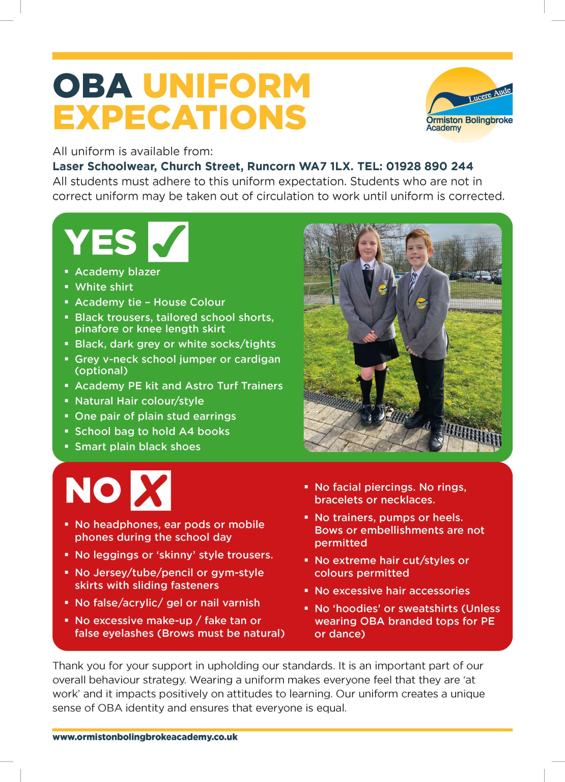 Ormiston Bolingbroke Academy - Uniform